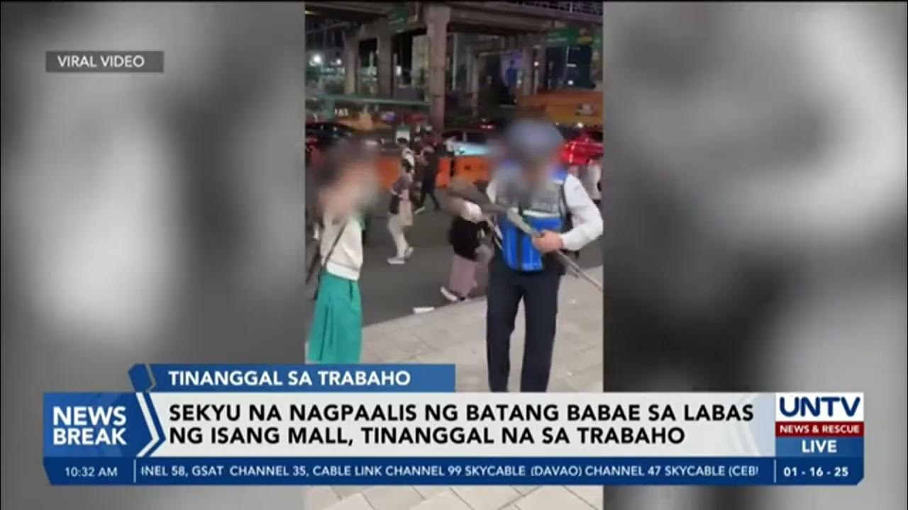 Sekyu na nag paalis ng batang babae sa labas ng isang mall, tinangal sa trabaho - YouTube