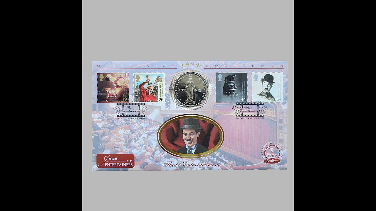 1999 Millennium Countdown Entertainers Gibraltar 1 Crown Coin Cover ...