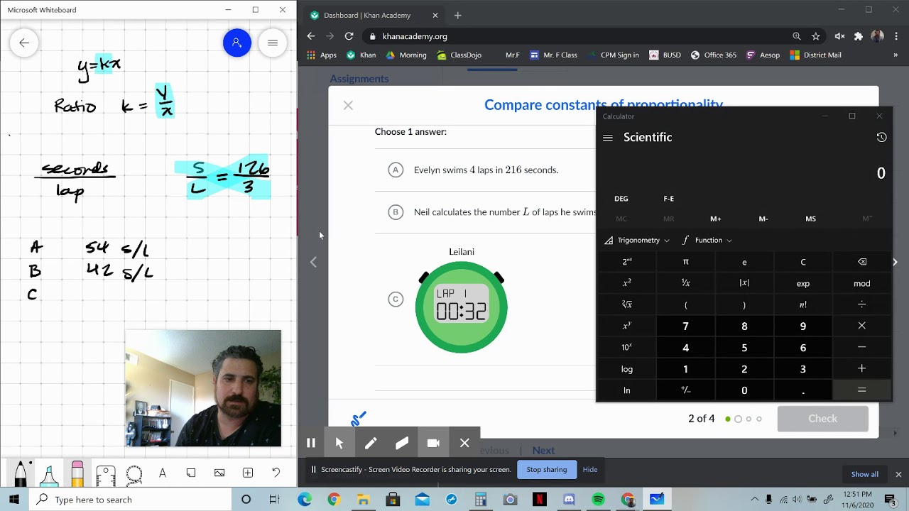 Khan Support: Compare Constants of Proportionality - YouTube