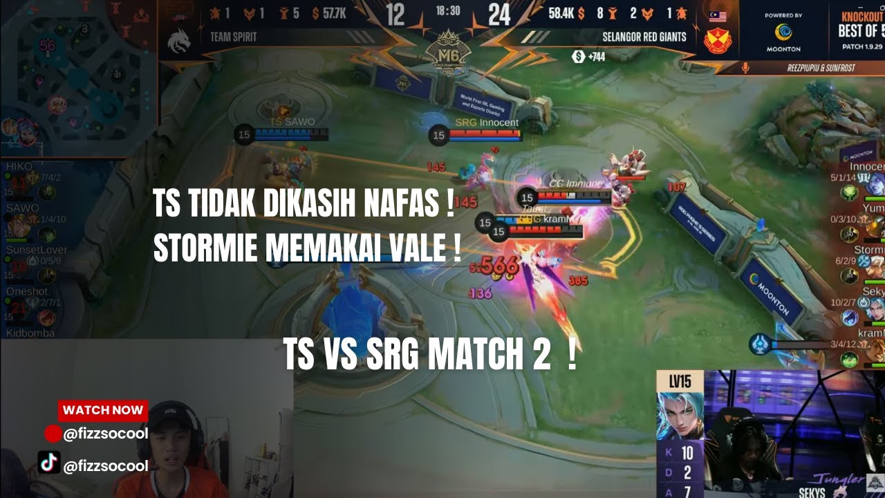 TS VS SRG MATCH 2 ! TS TIDAK DIKASIH NAFAS ! STORMIE MEMAKAI VALE ...