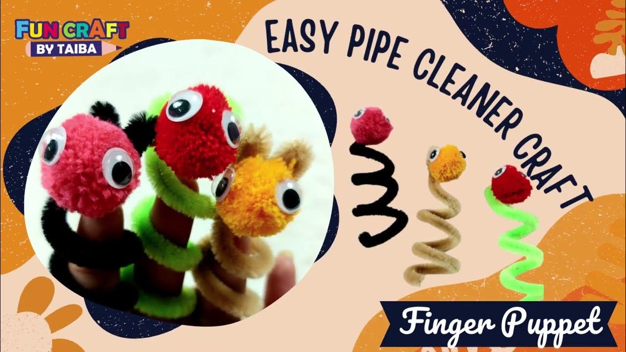 Creative Finger Puppet Crafts: Pipe Cleaner, Pom Pom, and Animal Eye ...