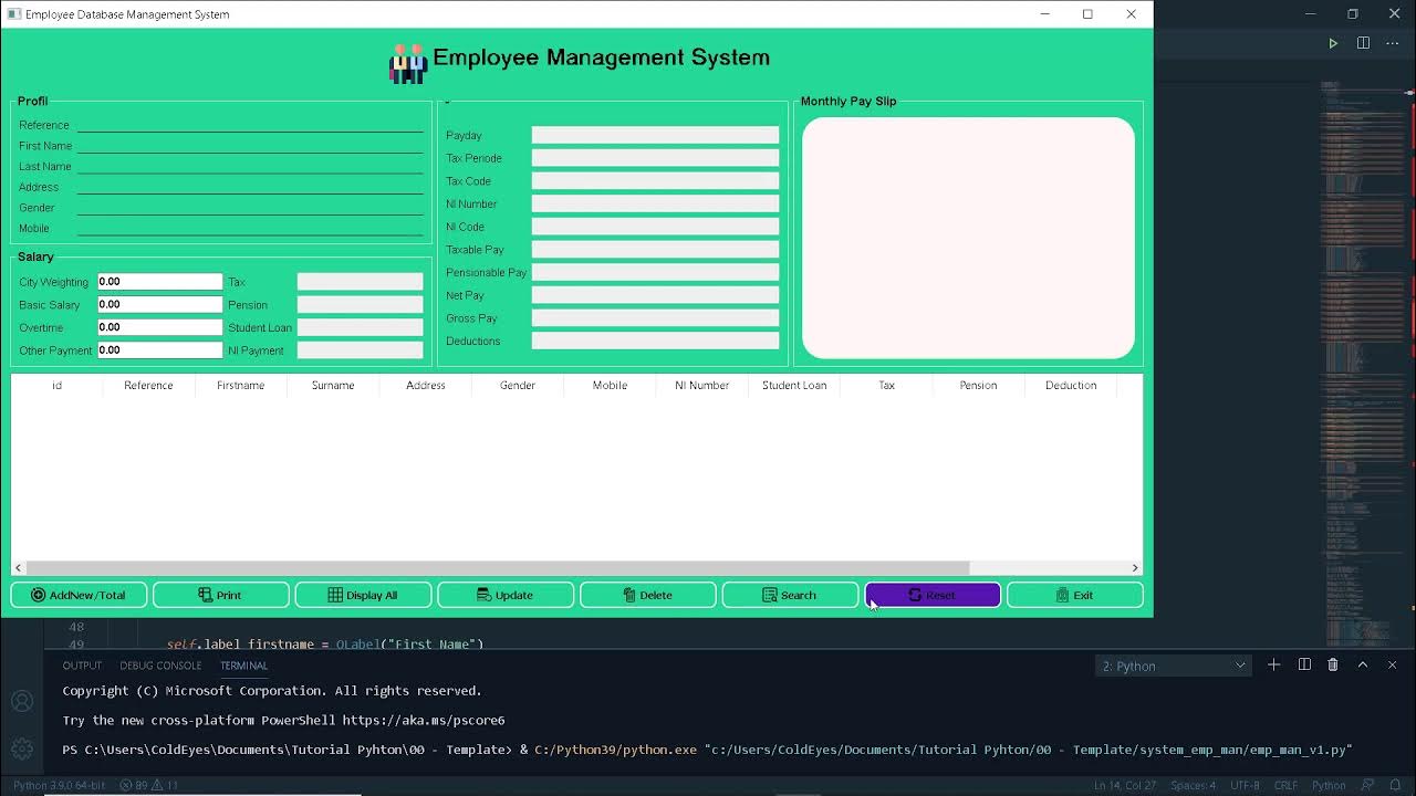 Python PyQT5 GUI Database - Demo Employee Management System - YouTube