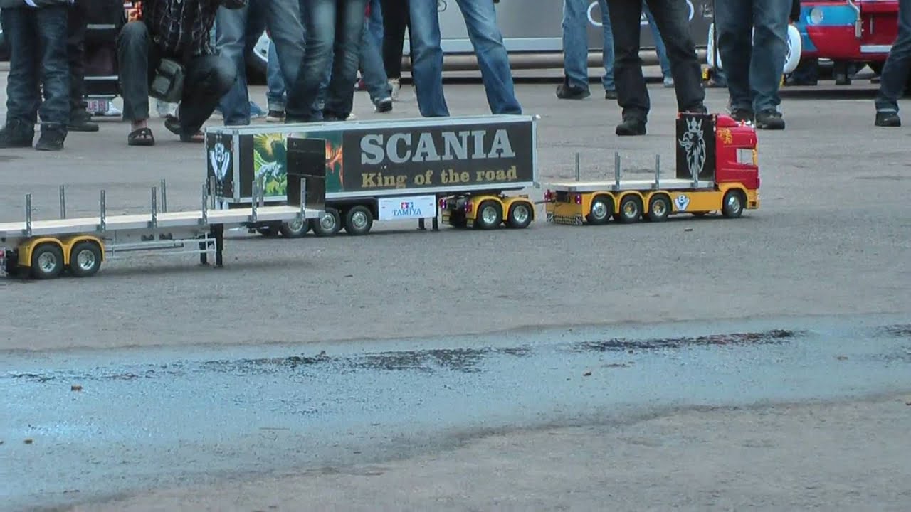 Tamiya Scania R620 flatbed - YouTube