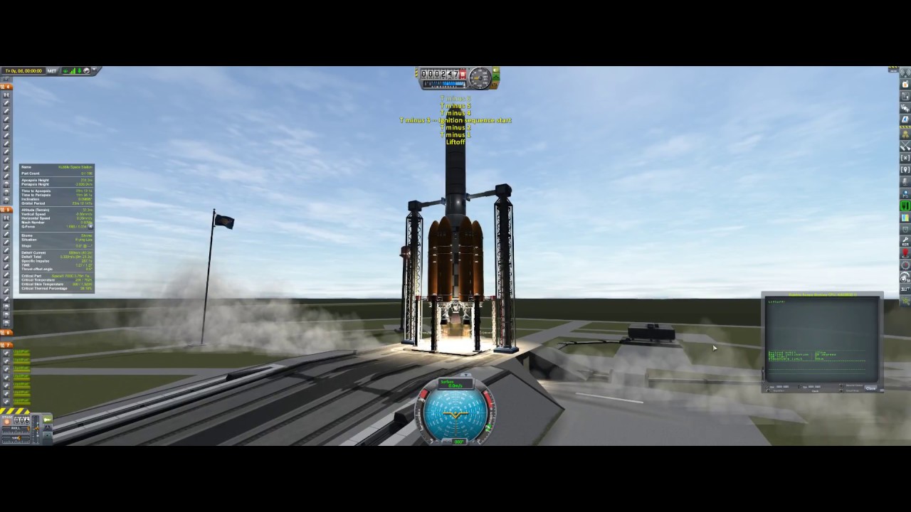 Launch of the Kubble Space Station (Kerbal Space Program) - YouTube
