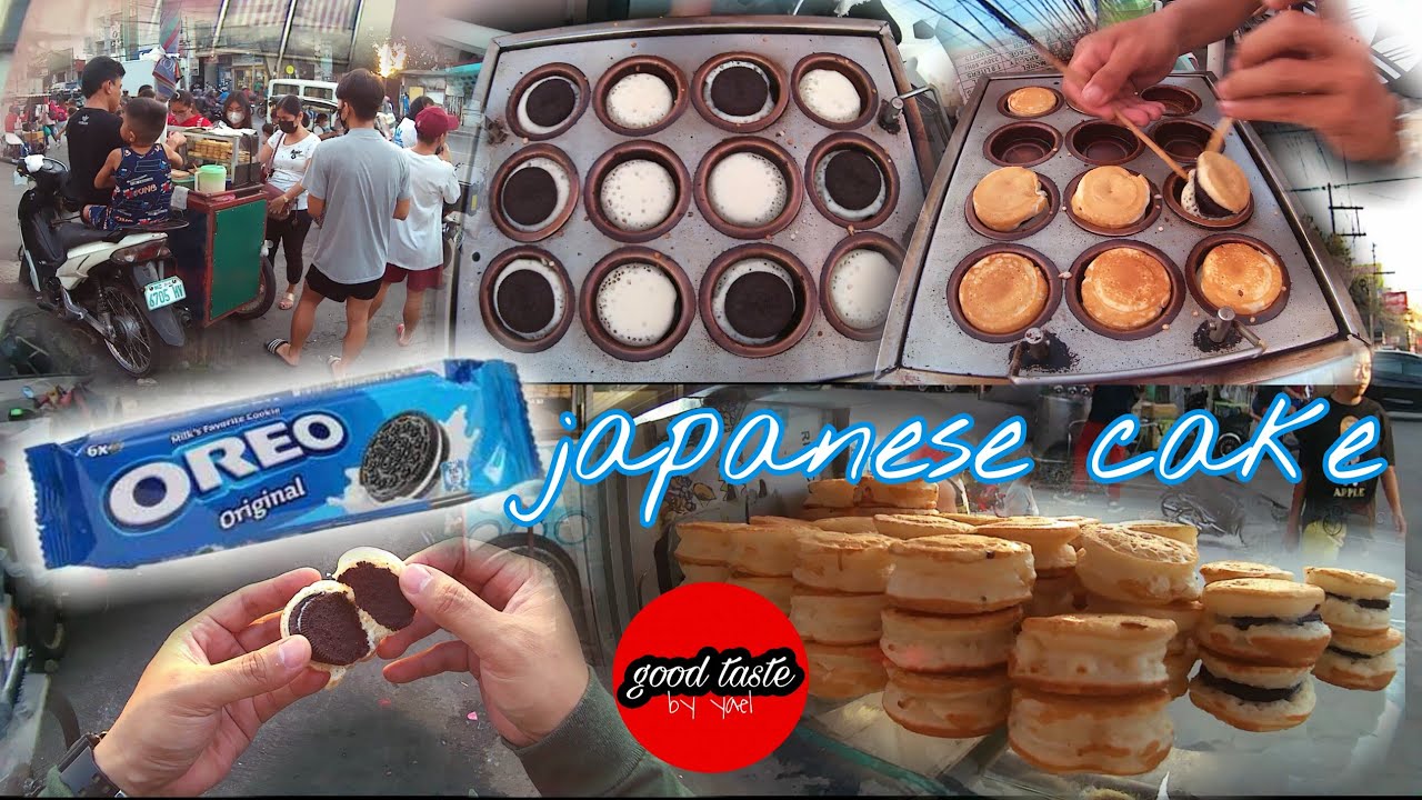 OREO SA JAPANESE CAKE AT CHEESE KAKAIBA ANG SARAP!!! FILIPINO STREET ...