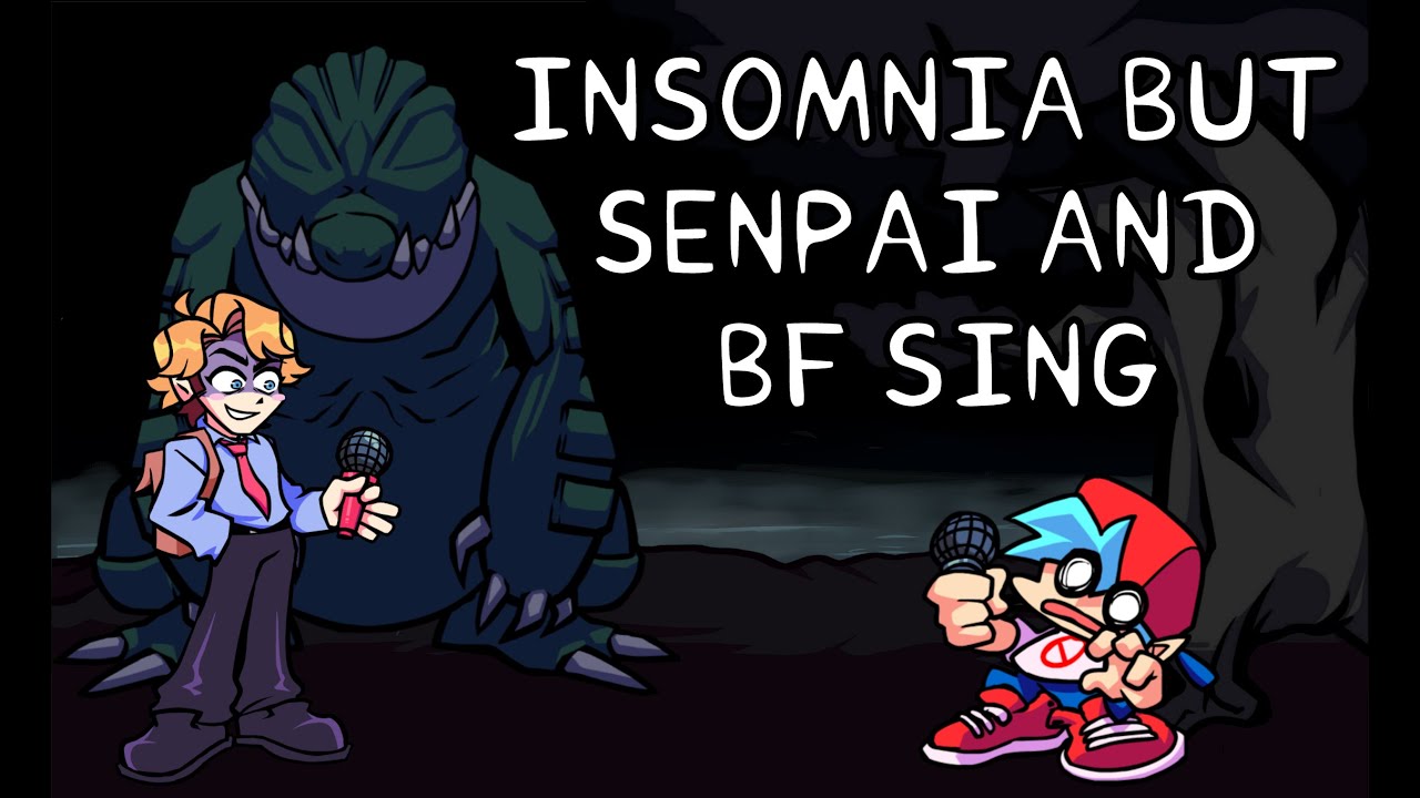 Insomnia But Senpai And BF Sing It! (PLAYABLE) || FNF Hypno's Lullaby ...