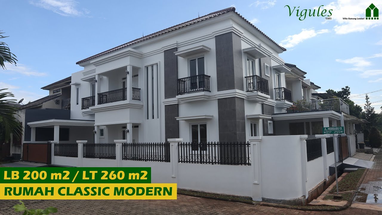 RUMAH MODERN CLASSIC MEGAH DENGAN LUAS 200 M2 ! Villa Gunung Lestari ...