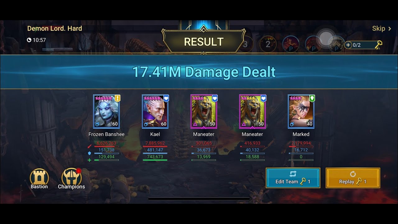 2 Maneater Unkillable Team | Hard Clan Boss | Spirit Affinity | Raid ...