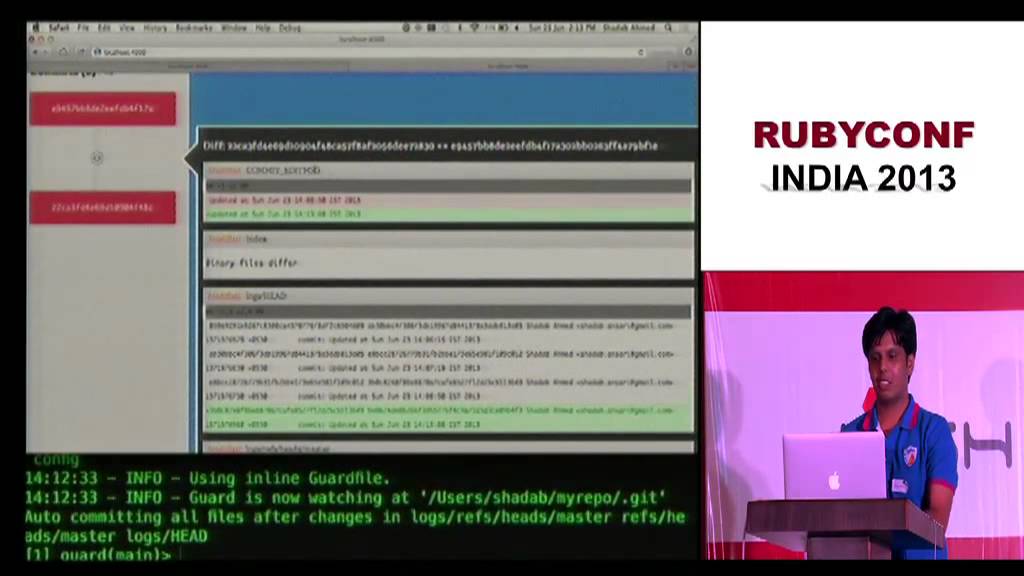 RubyConf India 2013 Inside Git Guts with Ruby by Shadab Ahmed - YouTube