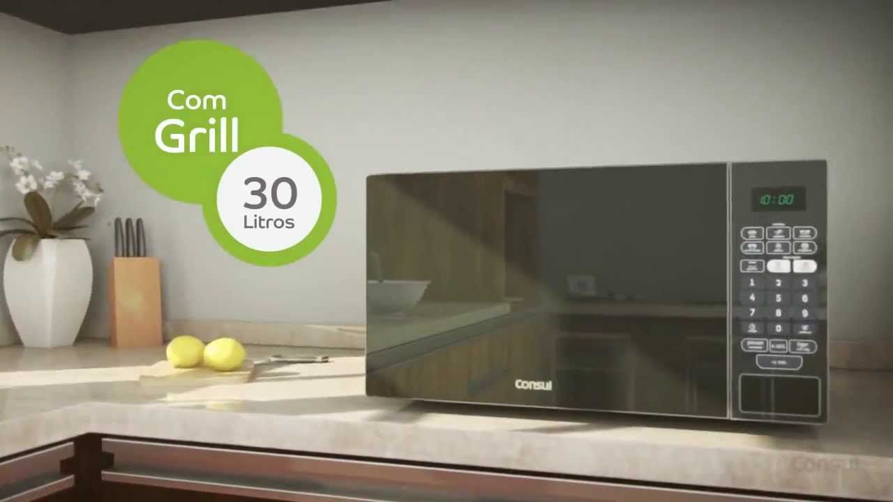Microondas Consul Espelhado, 30 Litros - CMA30 - YouTube
