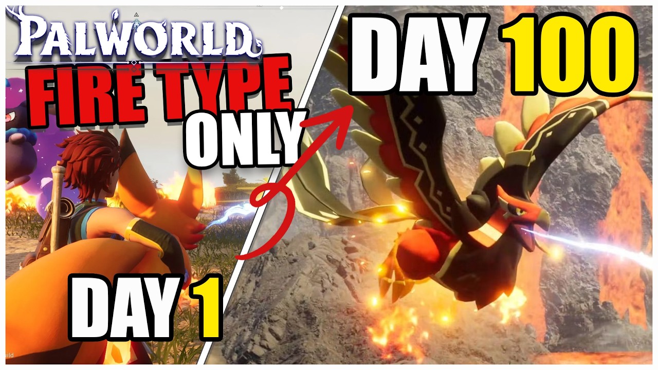 I TRIED to beat Palworld with ONLY FIRE TYPES (full movie) - YouTube