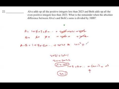2024 MATHCOUNTS Chapter Competition Sprint Problems 21 through 25 - YouTube