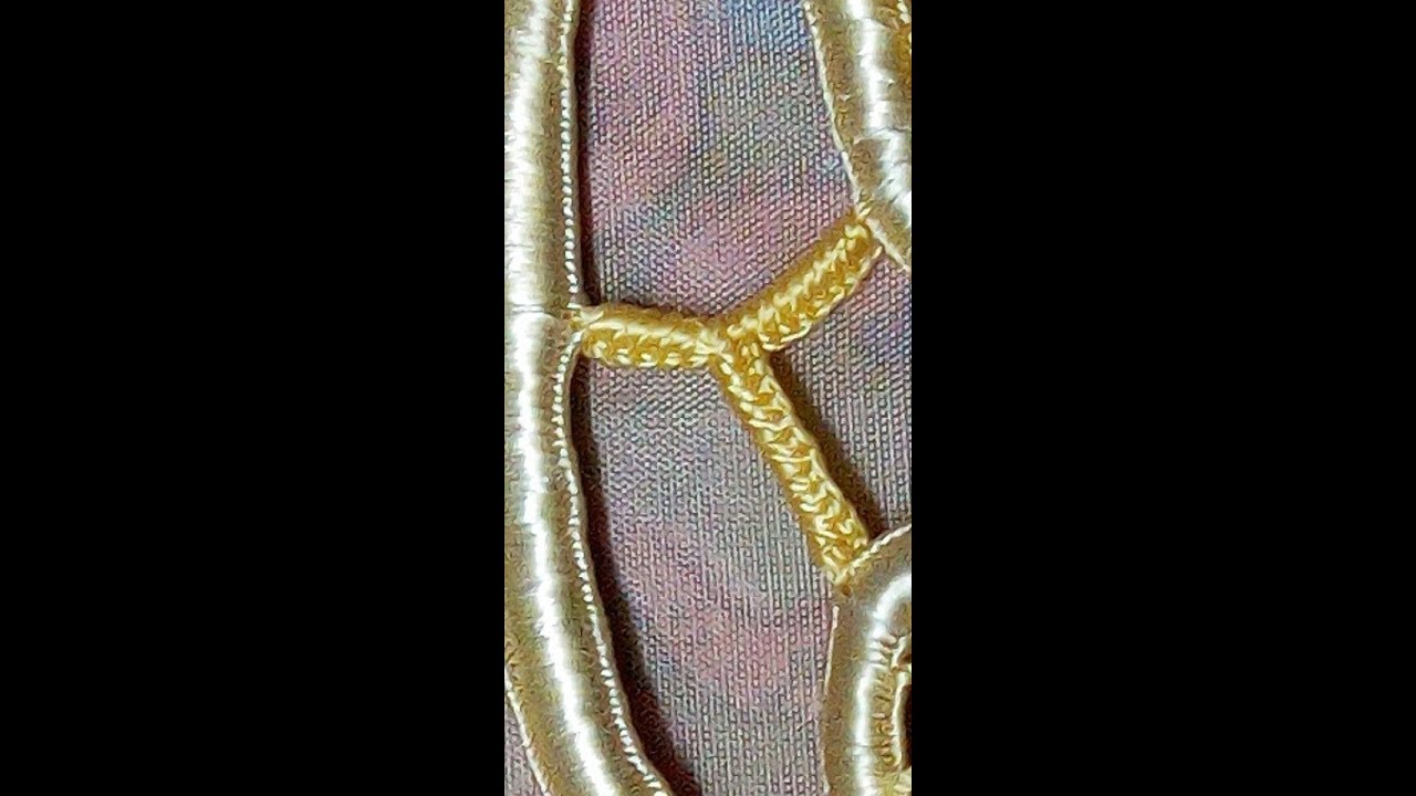 macrame romanian point lace غرزه العمود المقسوم في اللاسيه - YouTube