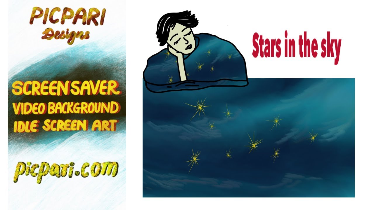 BEAUTIFUL STARS CLOUDY NIGHT SKY l BEDTIME SCREENSAVER l HIGH ...