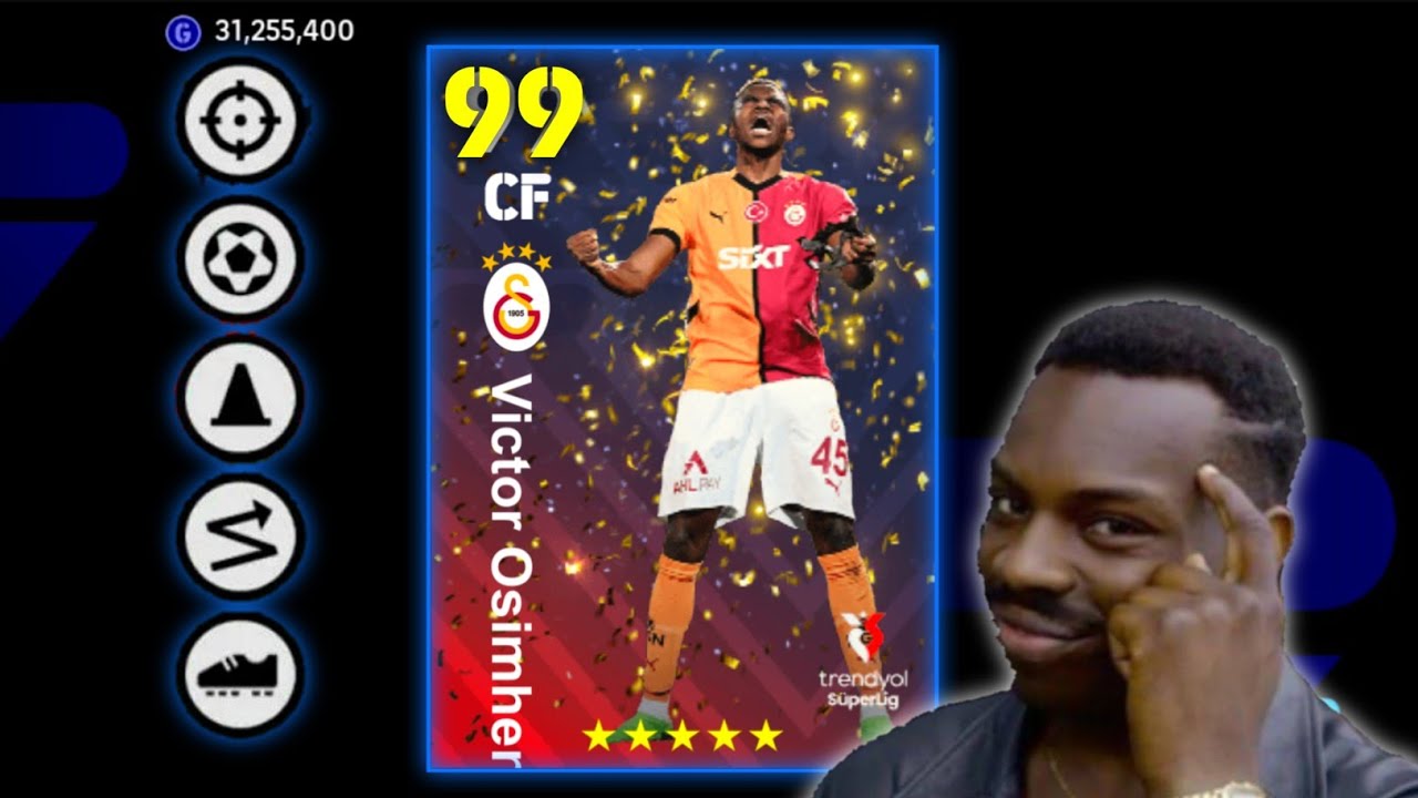 99 Osimhen! Galatasaray Free Card Fully Trained in eFootball 2025 - YouTube