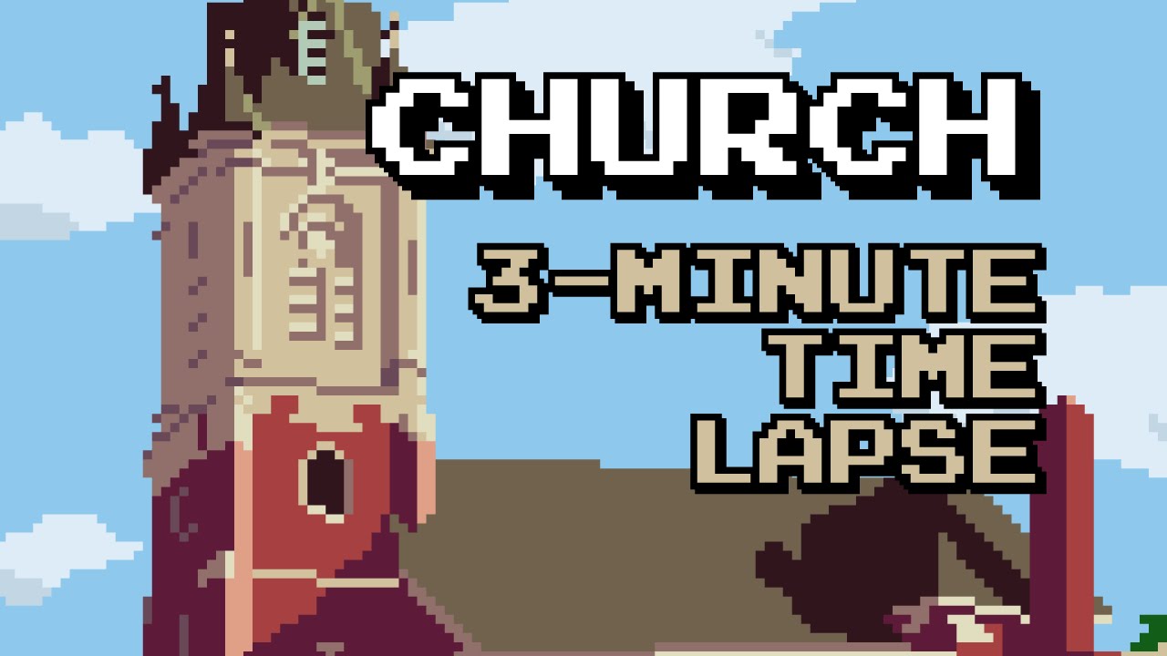 Church Pixel Art Time-Lapse (3-minute Version) - YouTube