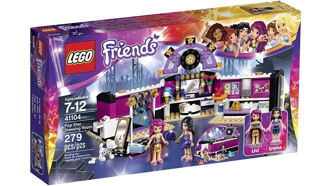 LEGO Friends 41104 Pop Star Dressing Room Building Kit - YouTube