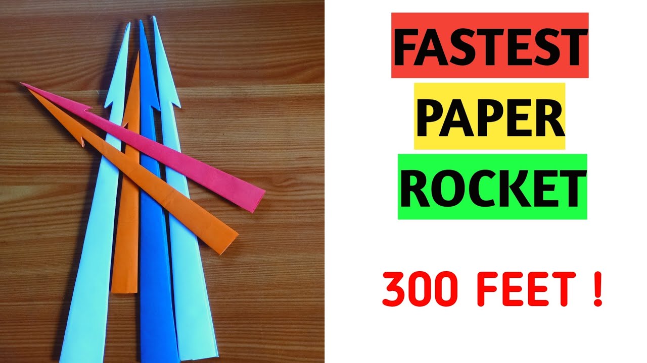 How To Make A Fastest Paper Rocket๐ Origami Rocket ๐ Youtube