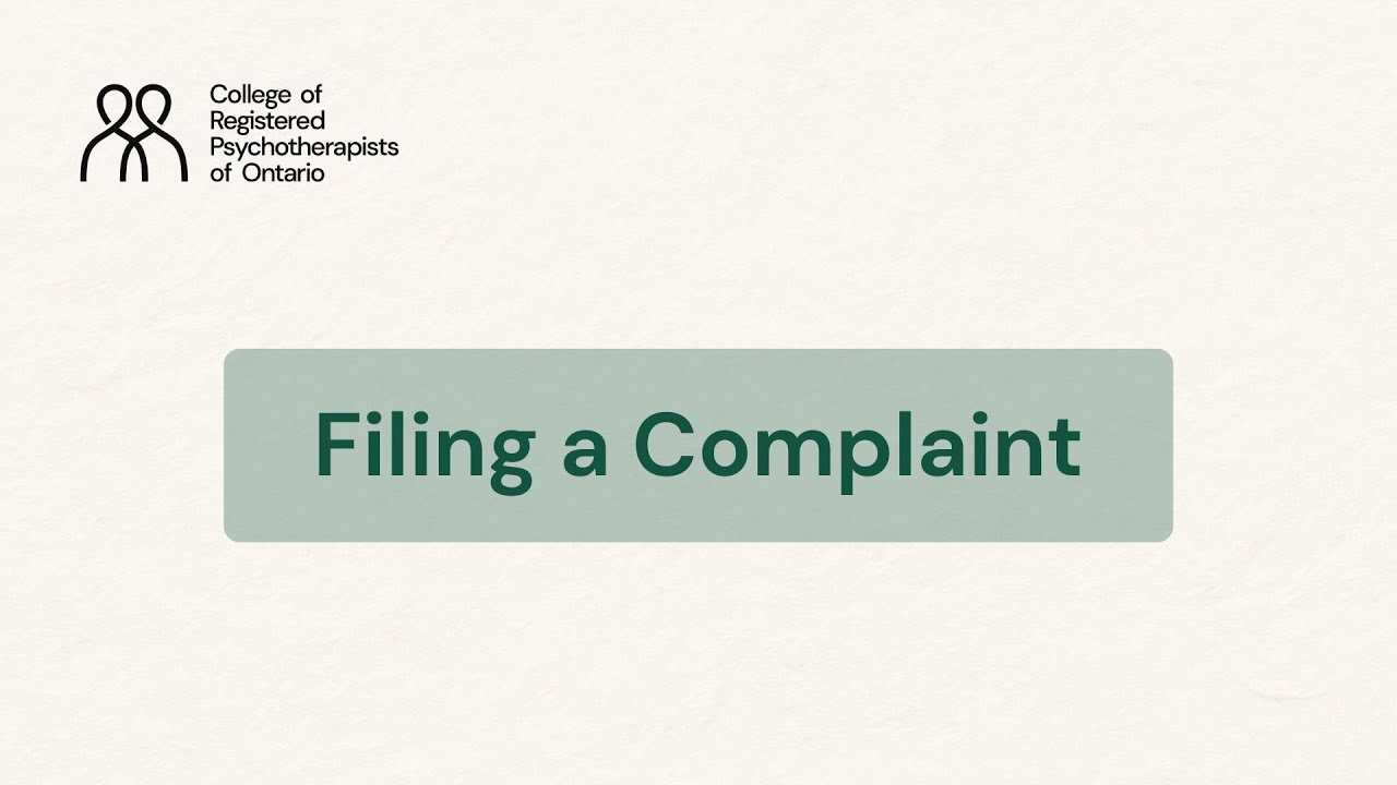 Filing a Complaint - YouTube
