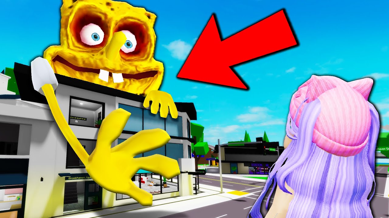 HOW TO TURN INTO GIANT SPONGEBOB in ROBLOX BROOKHAVEN! - YouTube