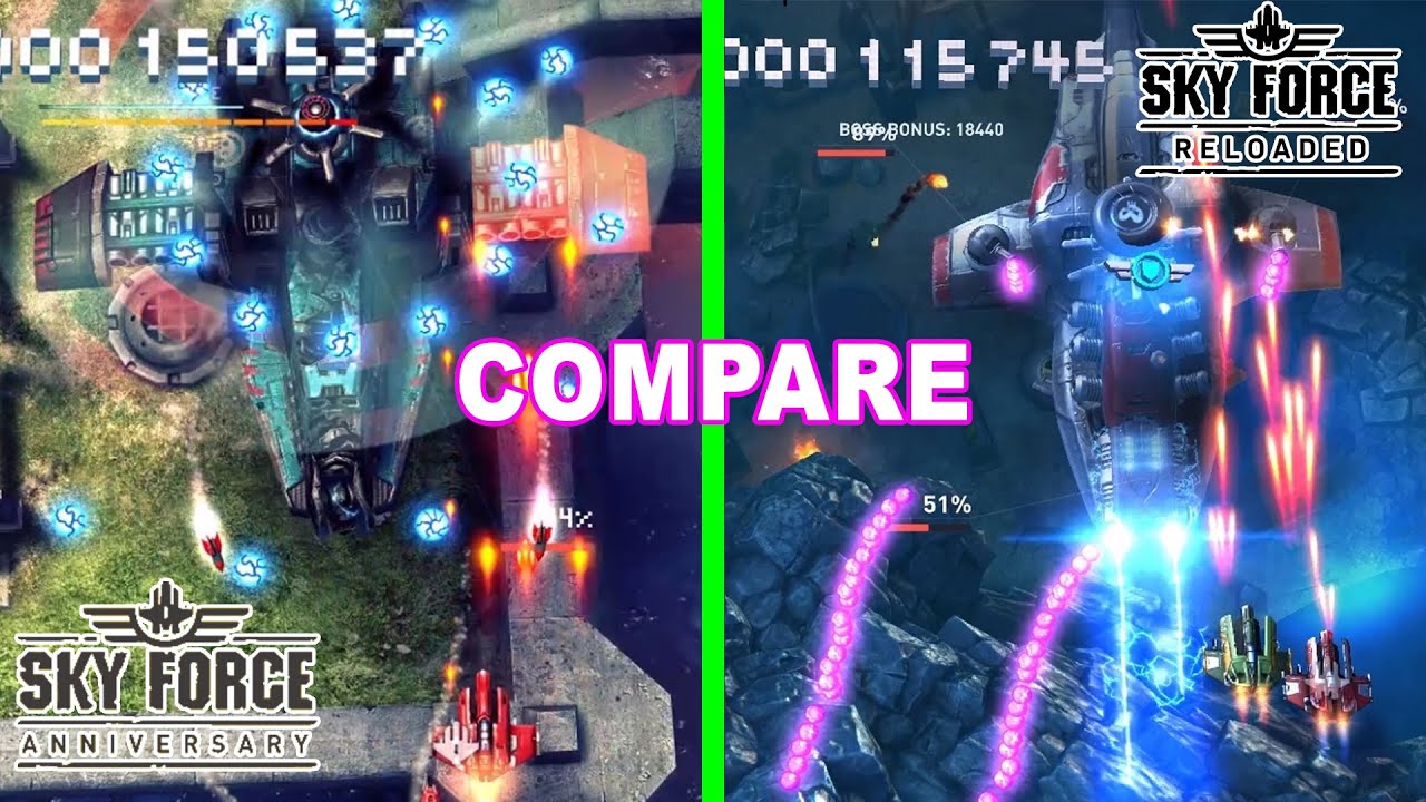Sky Force Anniversary Boss Compare Sky Force Reloaded Boss Part 1 ...