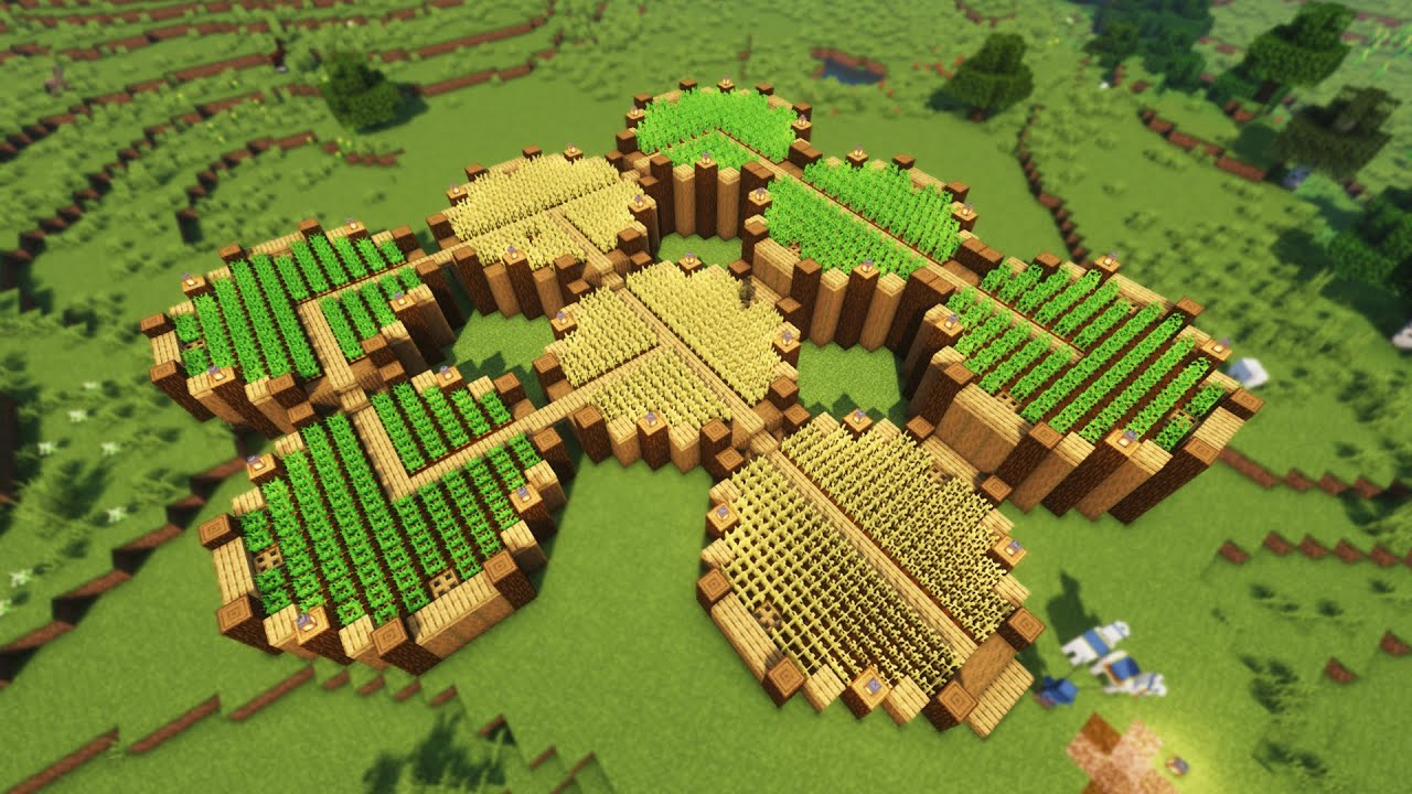 Minecraft - How to Build a Circular Farm for All Crops - YouTube