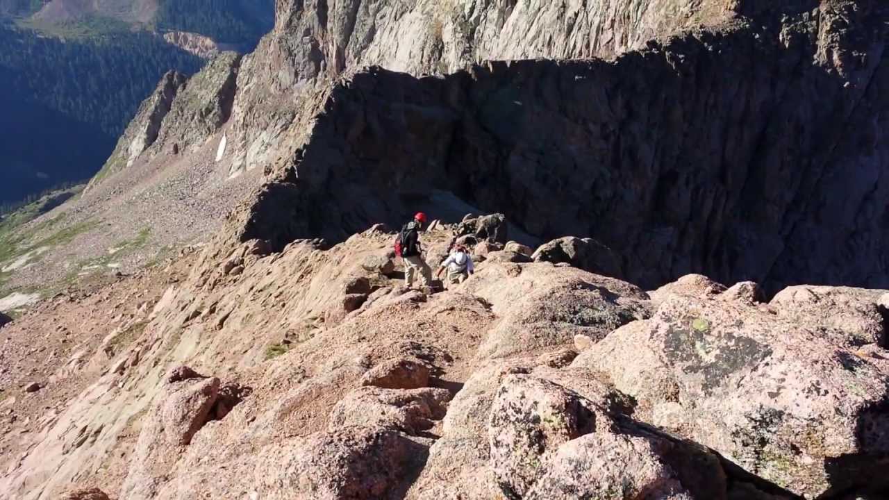 On the summit of North Eolus Peak watching climbers on the Ridge - YouTube