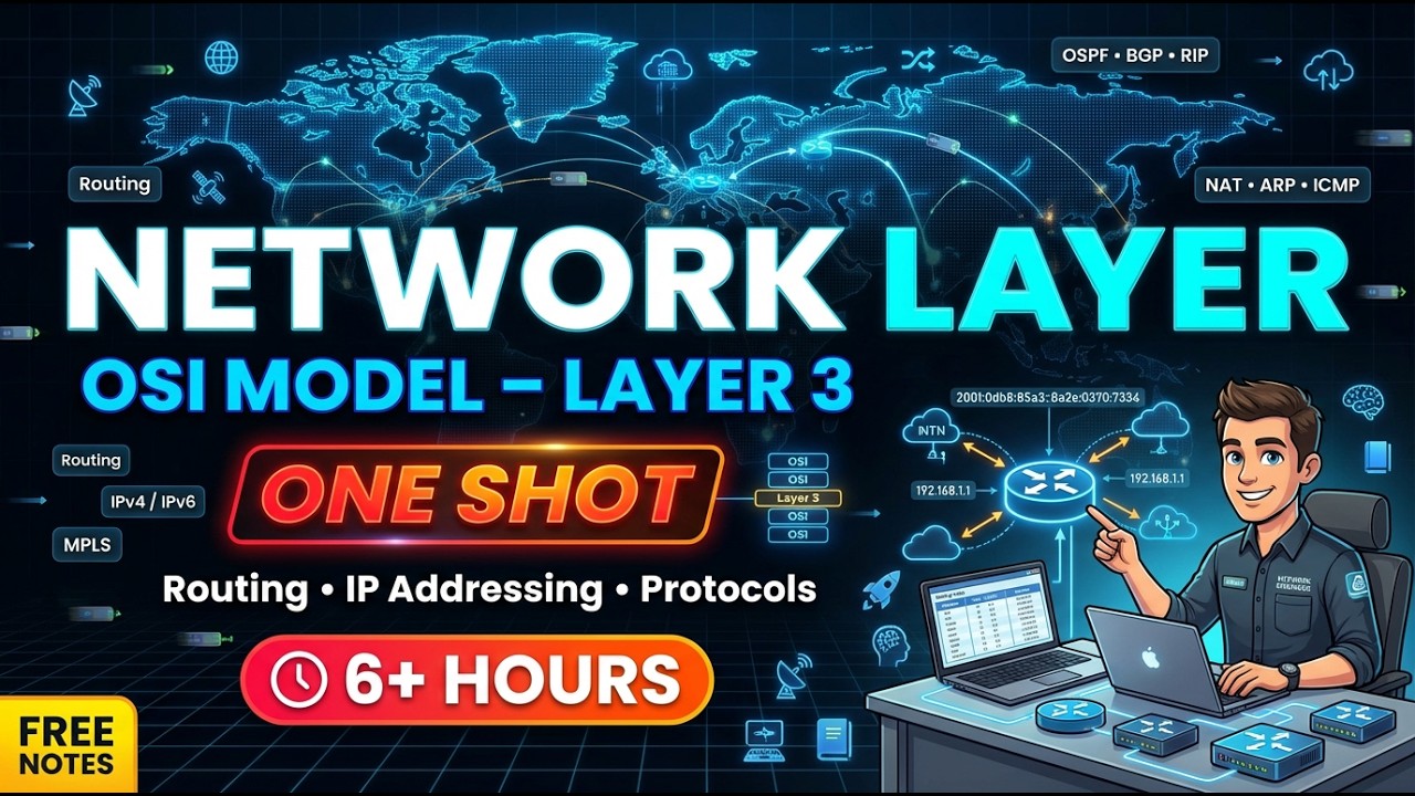 🚀 Network Layer Complete Crash Course OneShot (OSI & TCP/IP Model ...