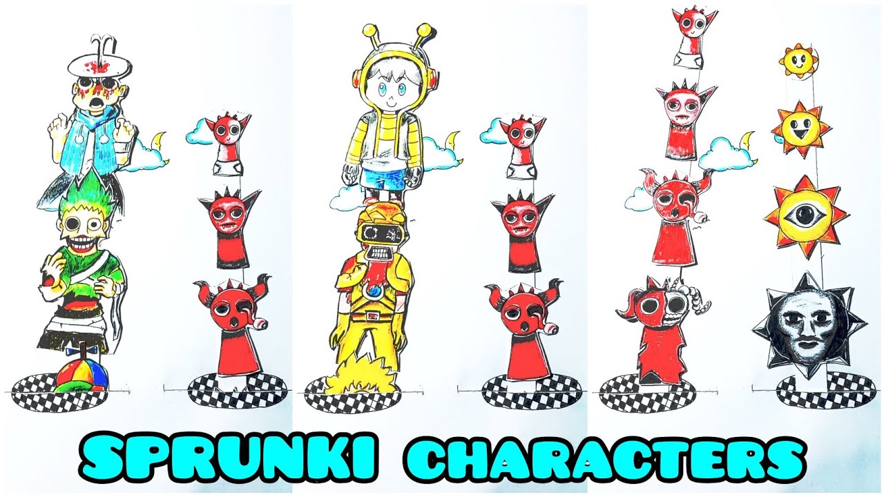 SPRUNKI characters | Collection of Sprunki Normal Vs Horror (Sprunki ...