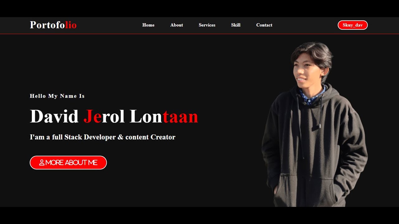 Cara Bikin Portofolio HTML CSS Sederahaana - YouTube