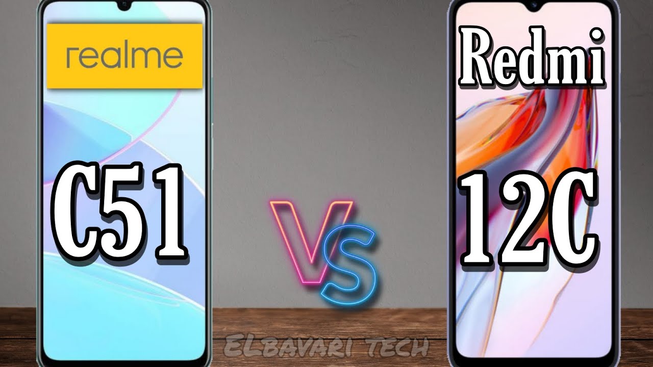 مقارنة بين Realme C51 vs Redmi 12C - YouTube