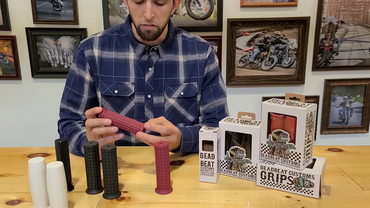 Deadbeat Customs Motorcycle Grips & Throttle Tubes - YouTube