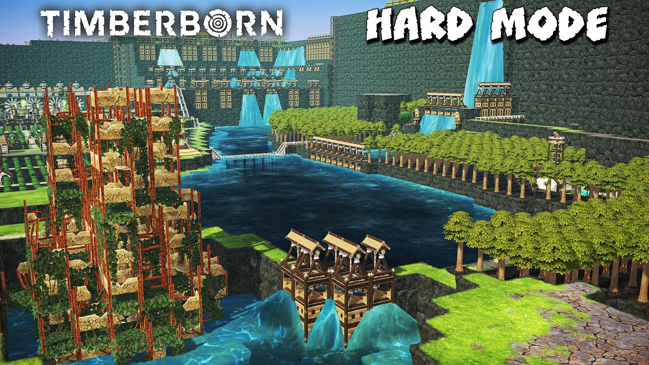 The Reservoir is Complete with Trees in Timberborn | Badwater Lakes ...