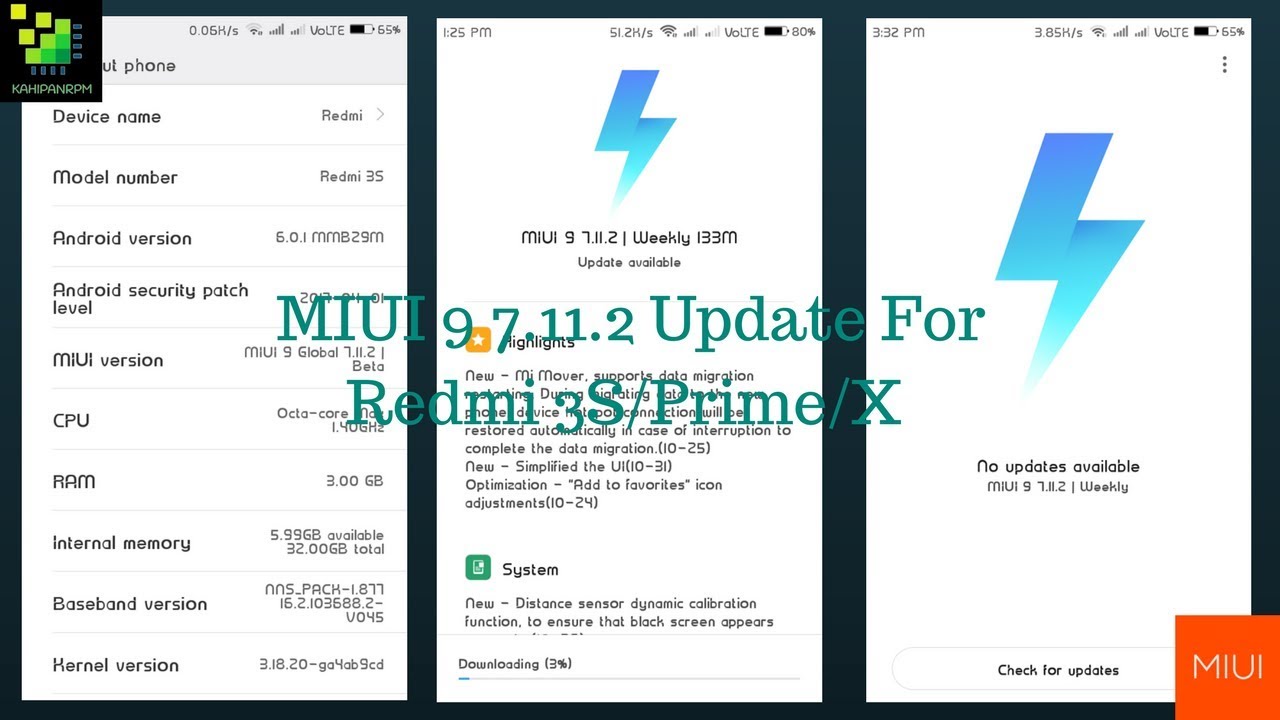 MIUI 9 7.11.2 Update For Redmi 3S/Prime/X With Mi Assistant - YouTube