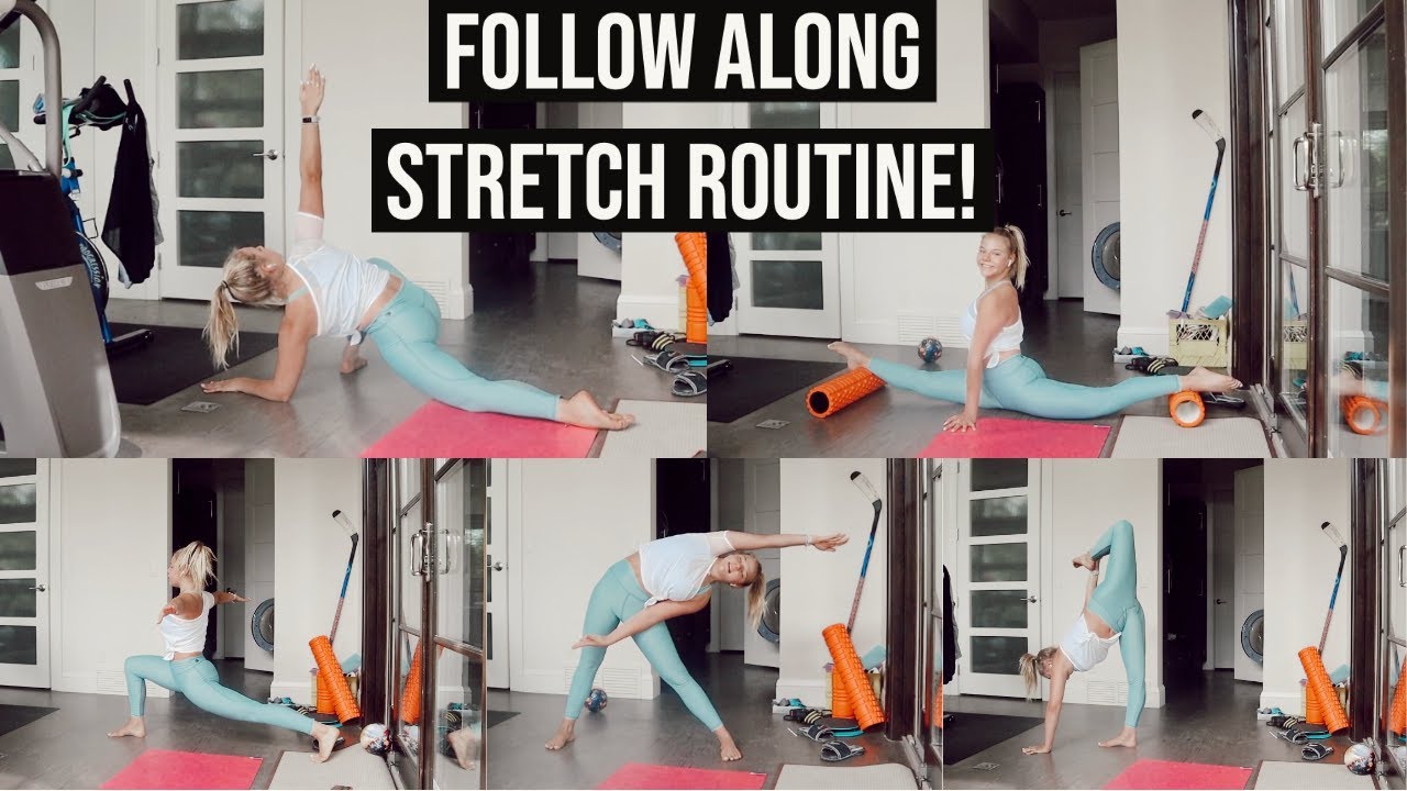 an elite dancers 20 minute follow along stretch routine! - YouTube