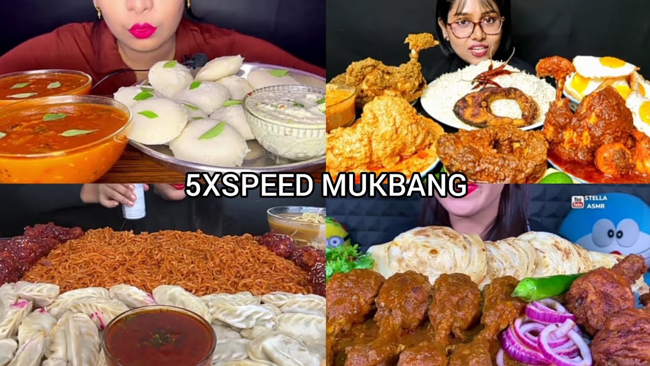 BEST FOOD EATING COMPILATION ASMR | 5XSPEED EATING MUKBANG SOUNDS ...