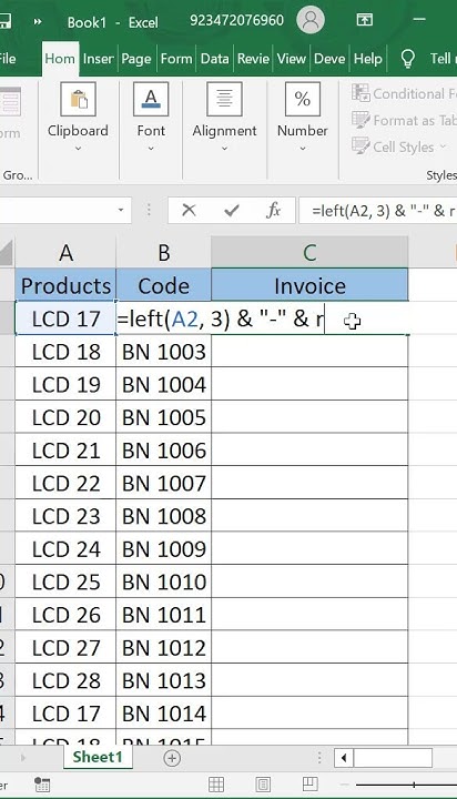 📊 How to Create an Invoice Number in Excel Automatically! 💡#shorts # ...