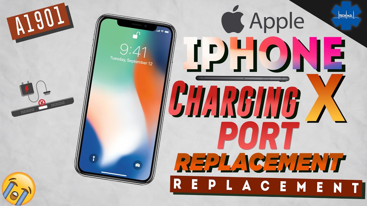 iPhone X Charge Port Replacement Detailed - YouTube