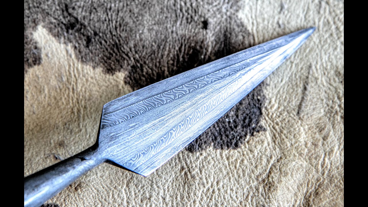 Blacksmithing. Forging 3 medieval javelin heads. - YouTube