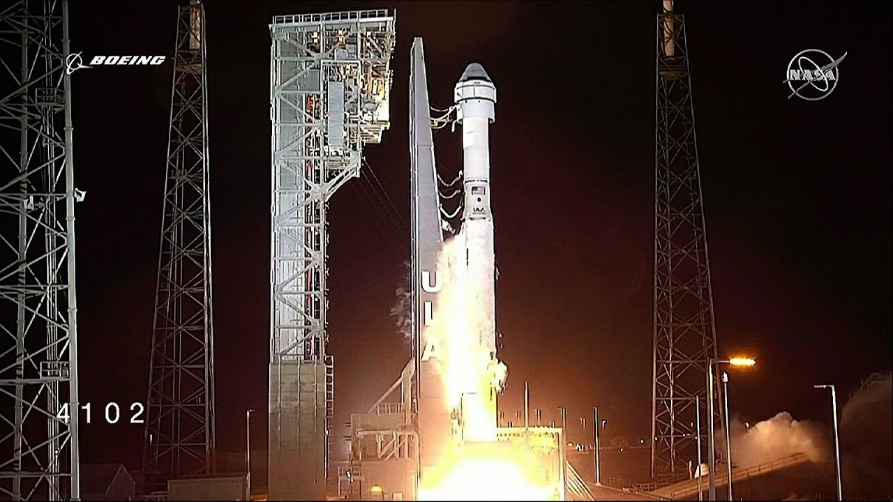 Rocket launched carrying Boeing spacecraft - YouTube
