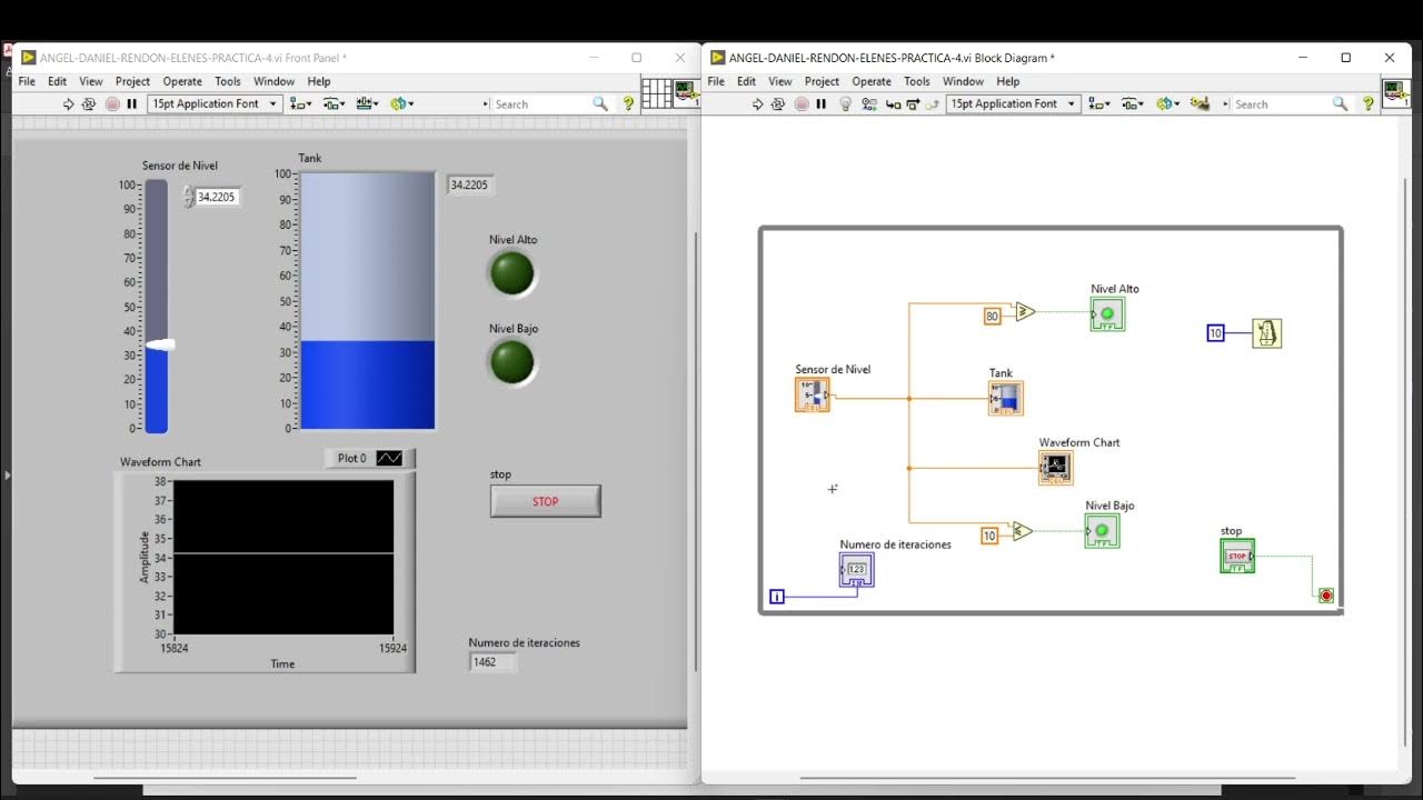 SIMULACION DE CONTROL DE LLENADO DE UN TANQUE EN LABVIEW - YouTube