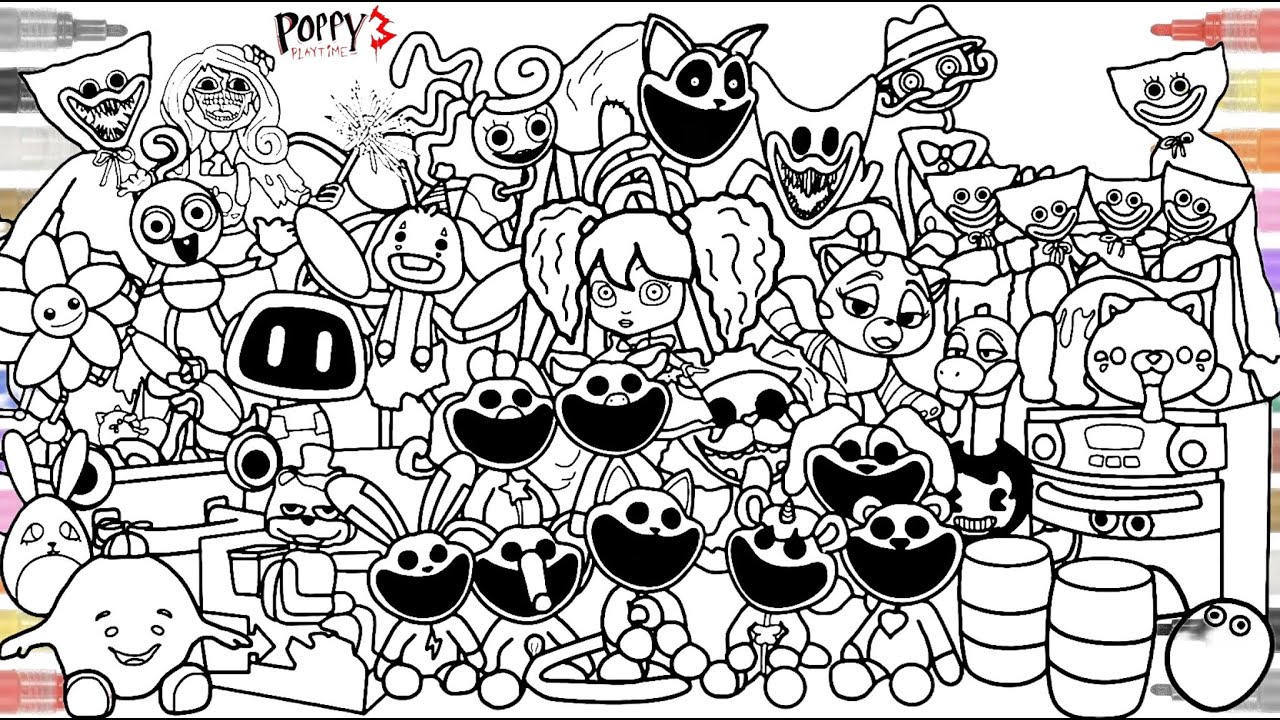 Poppy Playtime Chpter 3 Coloring Pages / How to Color ALL Bosses and ...