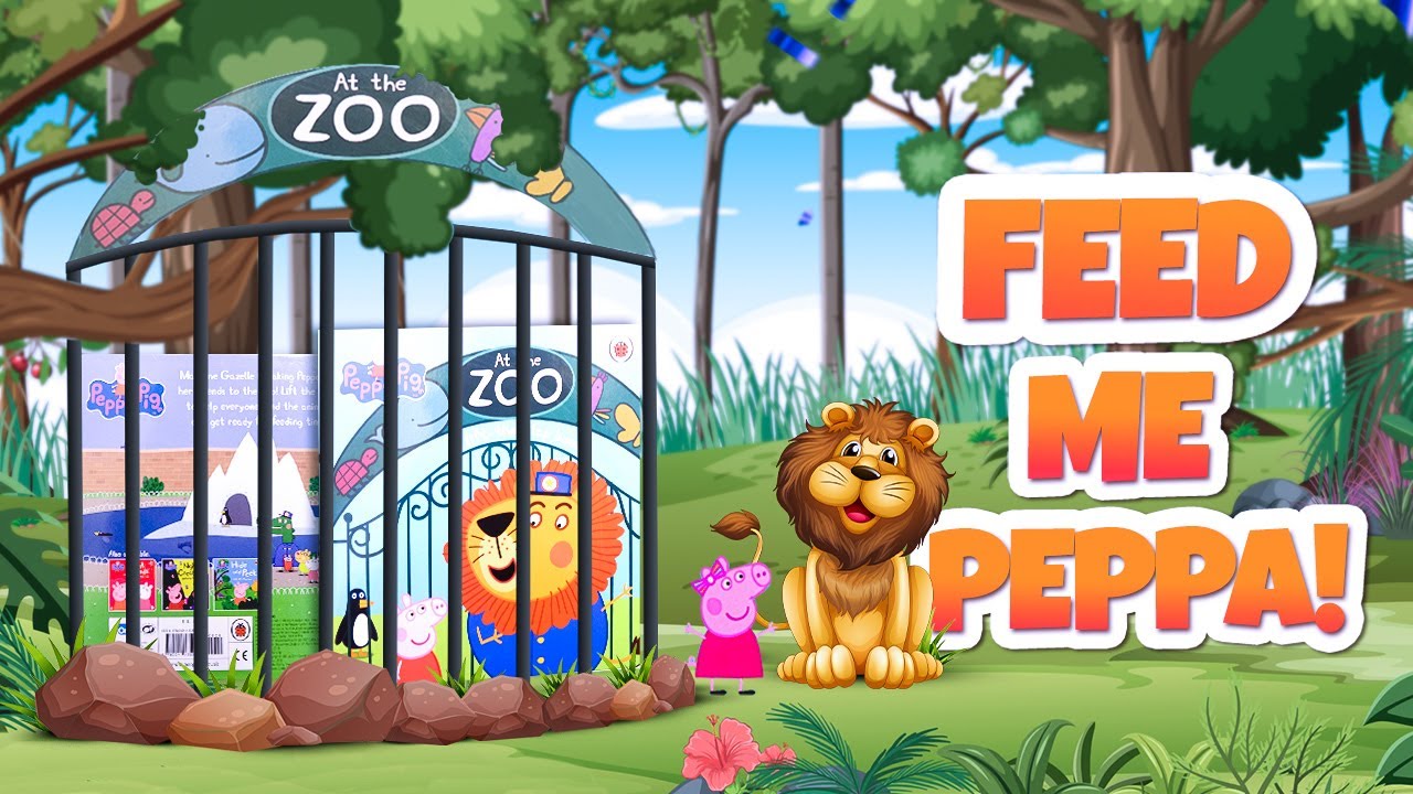 READ ALOUD Peppa Pig feeding the animals: Peppa Pig at the zoo read ...