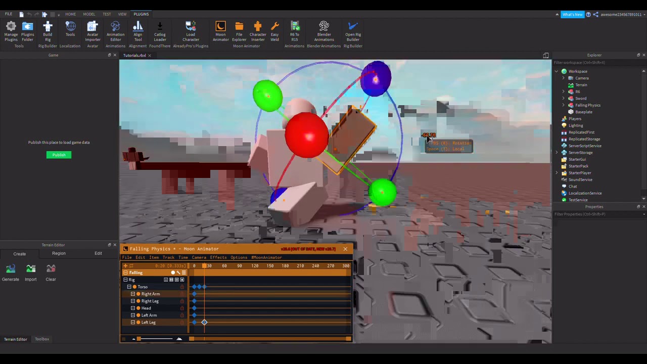 Roblox Animations - Falling Physics and Motion - YouTube
