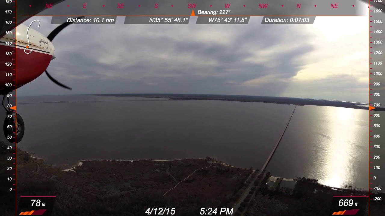 Kitty Hawk First Flight(KFFA) to KMQI - 04-12-2015 - YouTube