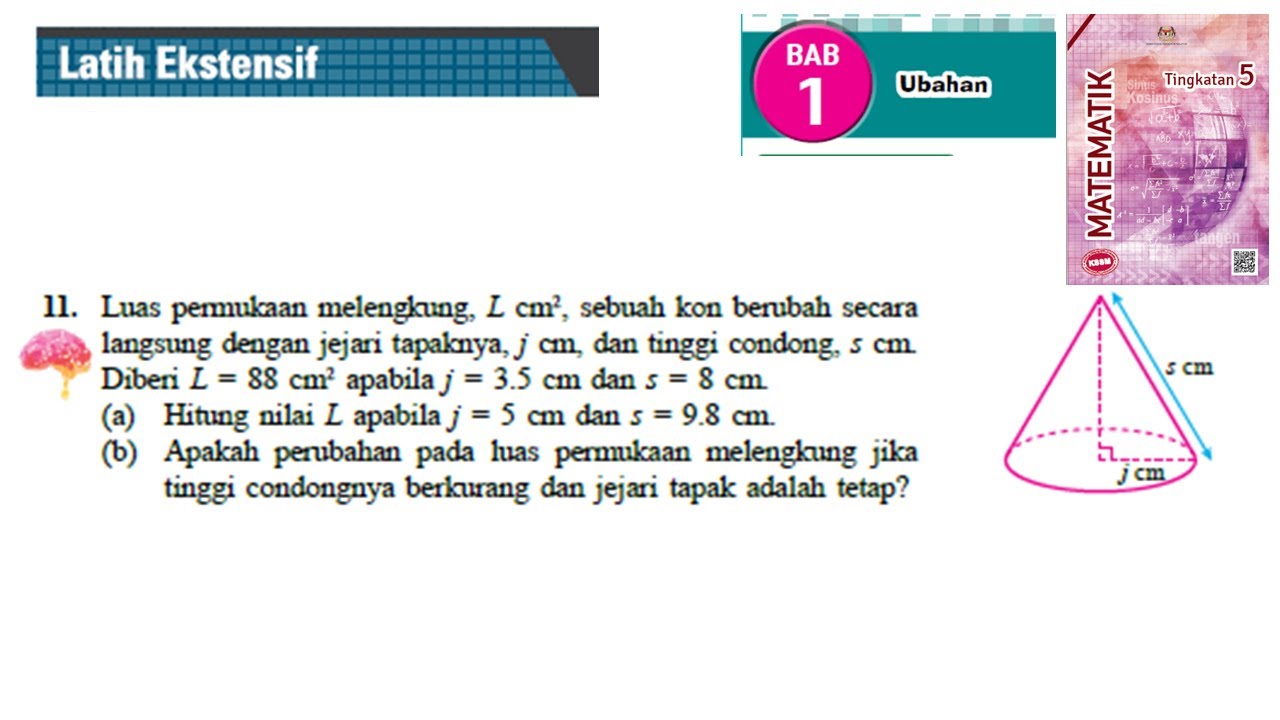 KSSM Matematik Tingkatan 5 Ubahan latih ekstensif no11 ubahan buku teks ...