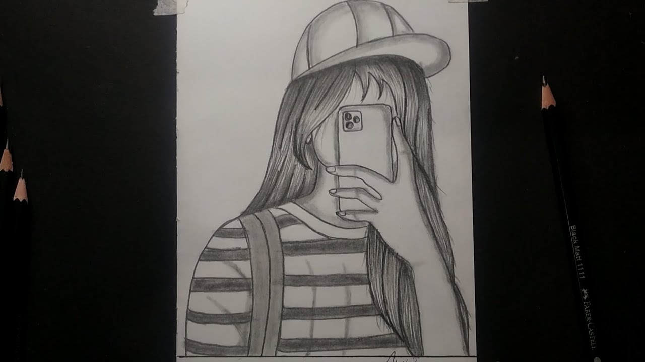 Easy girl drawing - step by step tutorial | girl drawing | easy drawing ...