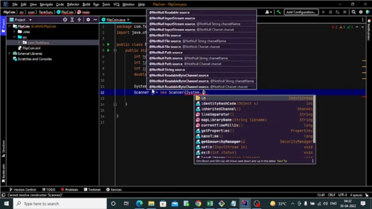 How To Create Program To Calculate Head And Tail Percentage Of Flip Coin In Java Youtube