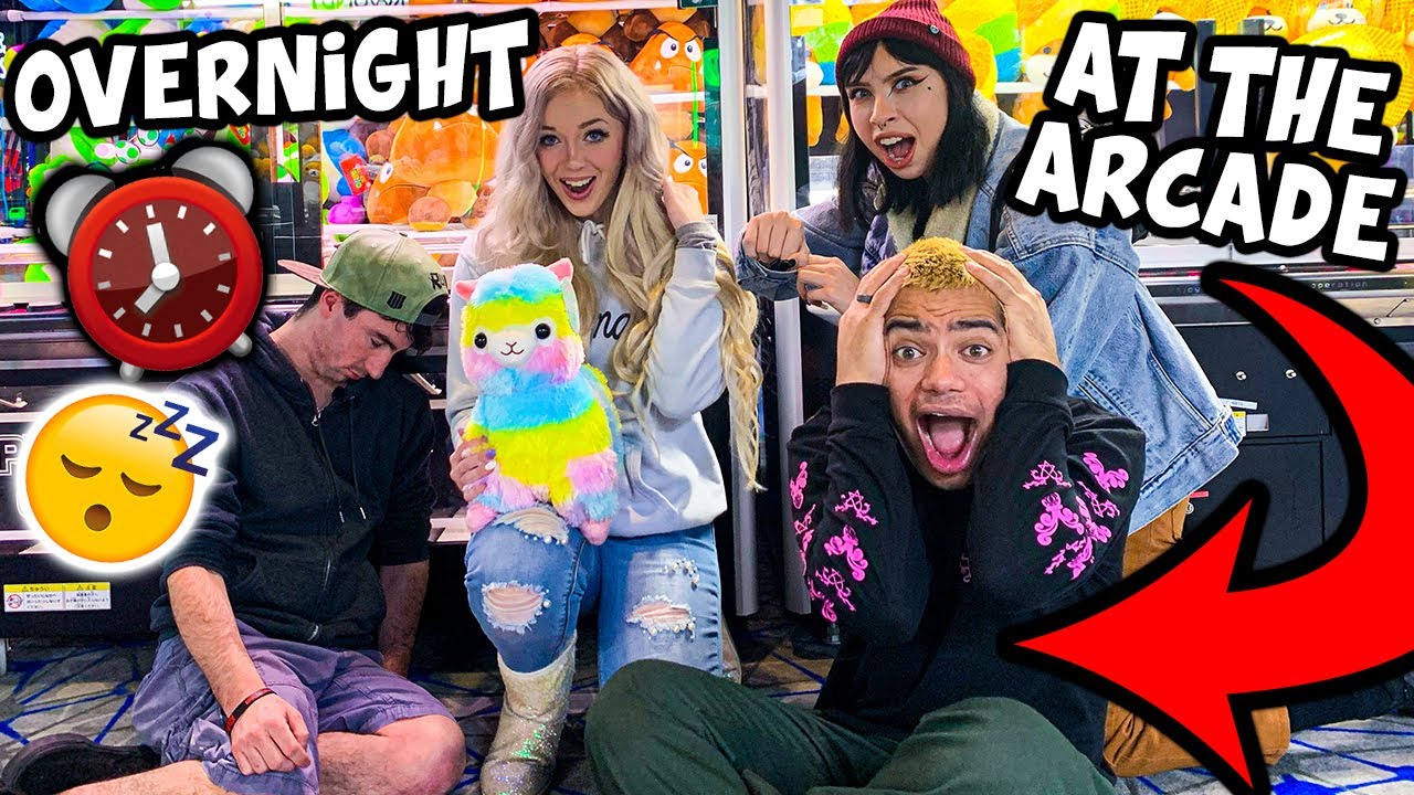 OVERNIGHT ARCADE CHALLENGE!!! - YouTube