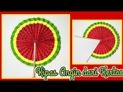 Cara Membuat Kipas dari Kertas Origami - DIY Paper Folding Fans - YouTube